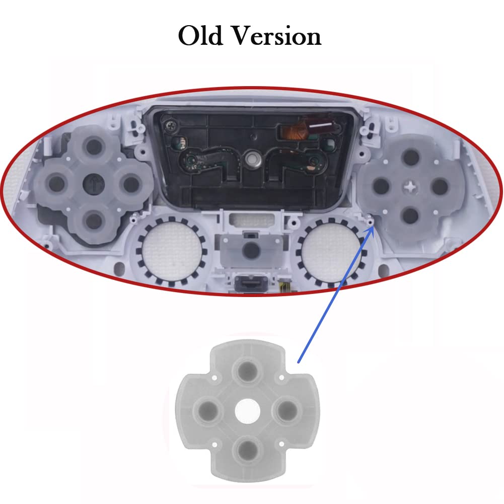 Onyehn 10pcs Cross Direction Key Silicone Conductive Rubber Pad for Sony Playstation 4 PS4 Controller,for Dualshock 4 Buttons Repair Replacemet Part