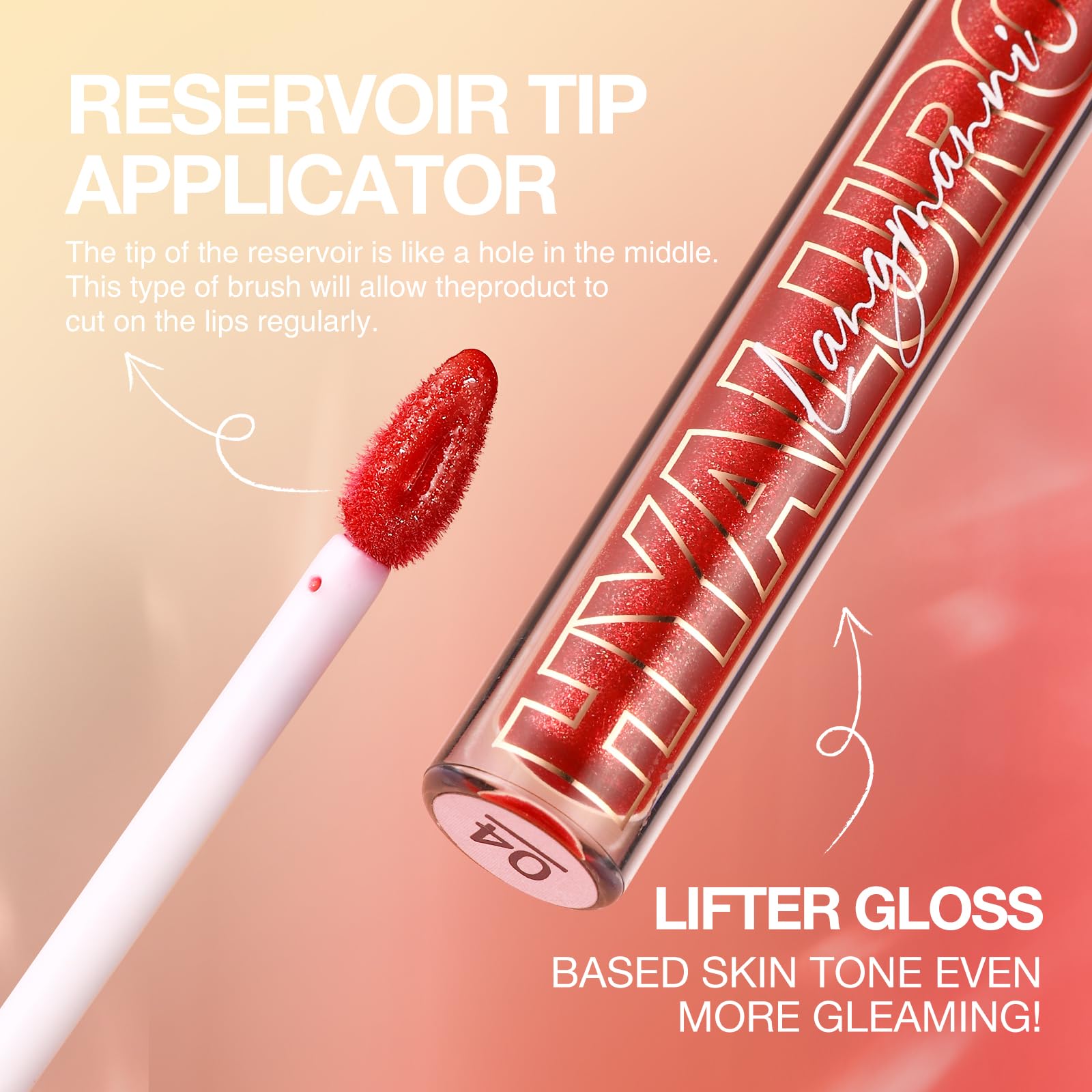 LANGMANNI Hyaluronic Acid Lip Gloss Set(3Pcs),Shimmer & Long Lasting Smooth Texture Gloss For Lips Plumping,Moisturizing And Brightening. 0.1oz/pc (#1+#2+#3)