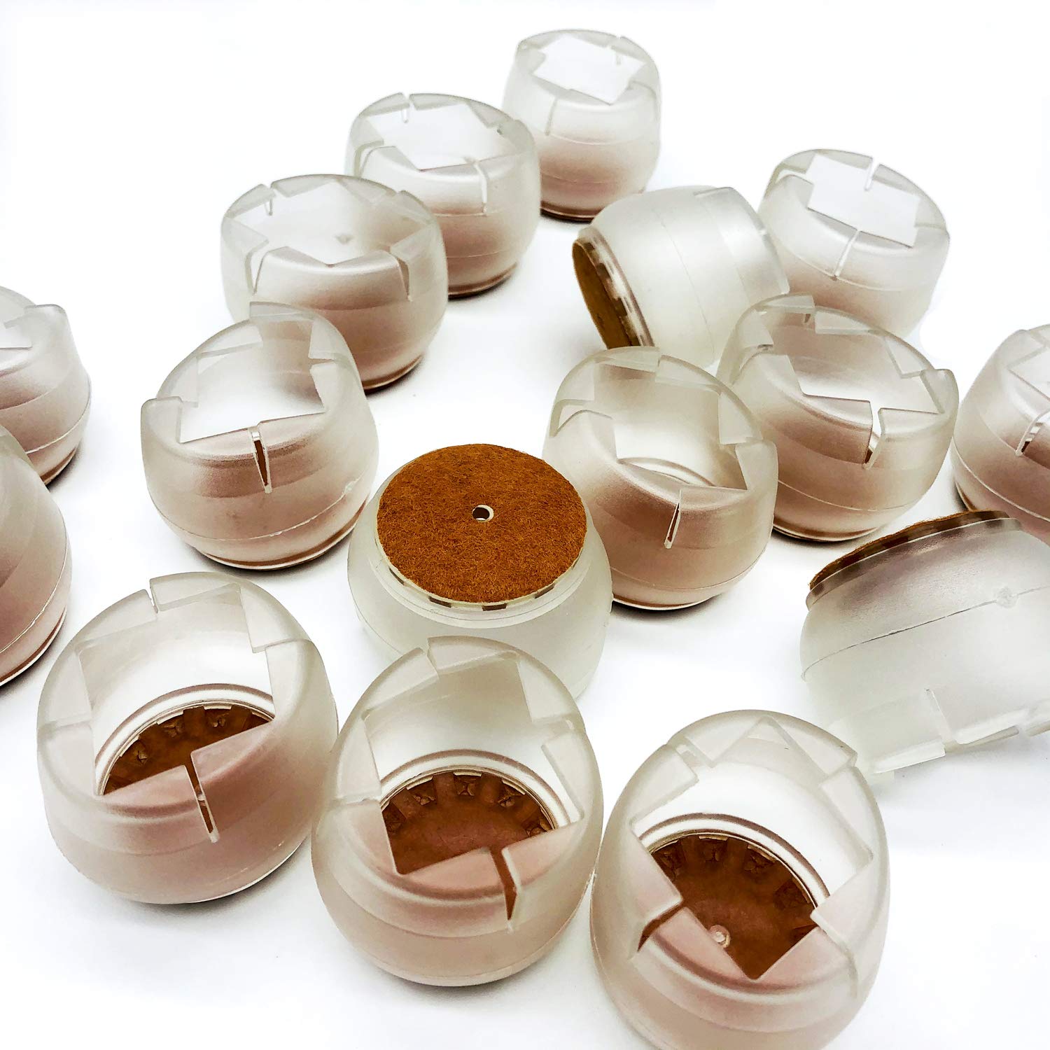 Maydahui 16PCS Round Chair Leg Floor Protectors Furniture Silicon Table Feet Covers Prevents Scratches Glides Caps Cups Fit 1-4/5 to 2 Inch (45-50mm)