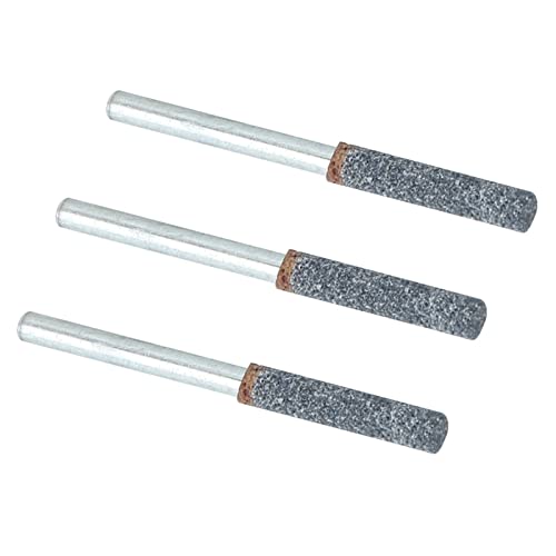 Syrisora Chainsaw Grinding Stone, 7 * 2 * 1 3Pcs 4mm 5/32in Diamond Chainsaw Sharpener Burr Stone, File Sharpening Tool for Rotating Tool