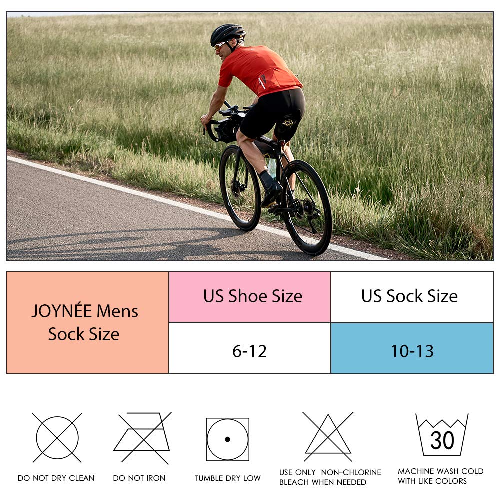 JOYNÉE Mens Ankle Athletic Low Cut Socks for Men Sports Running Cushion 6 Pack,Deep Grey,Sock Size 10-13