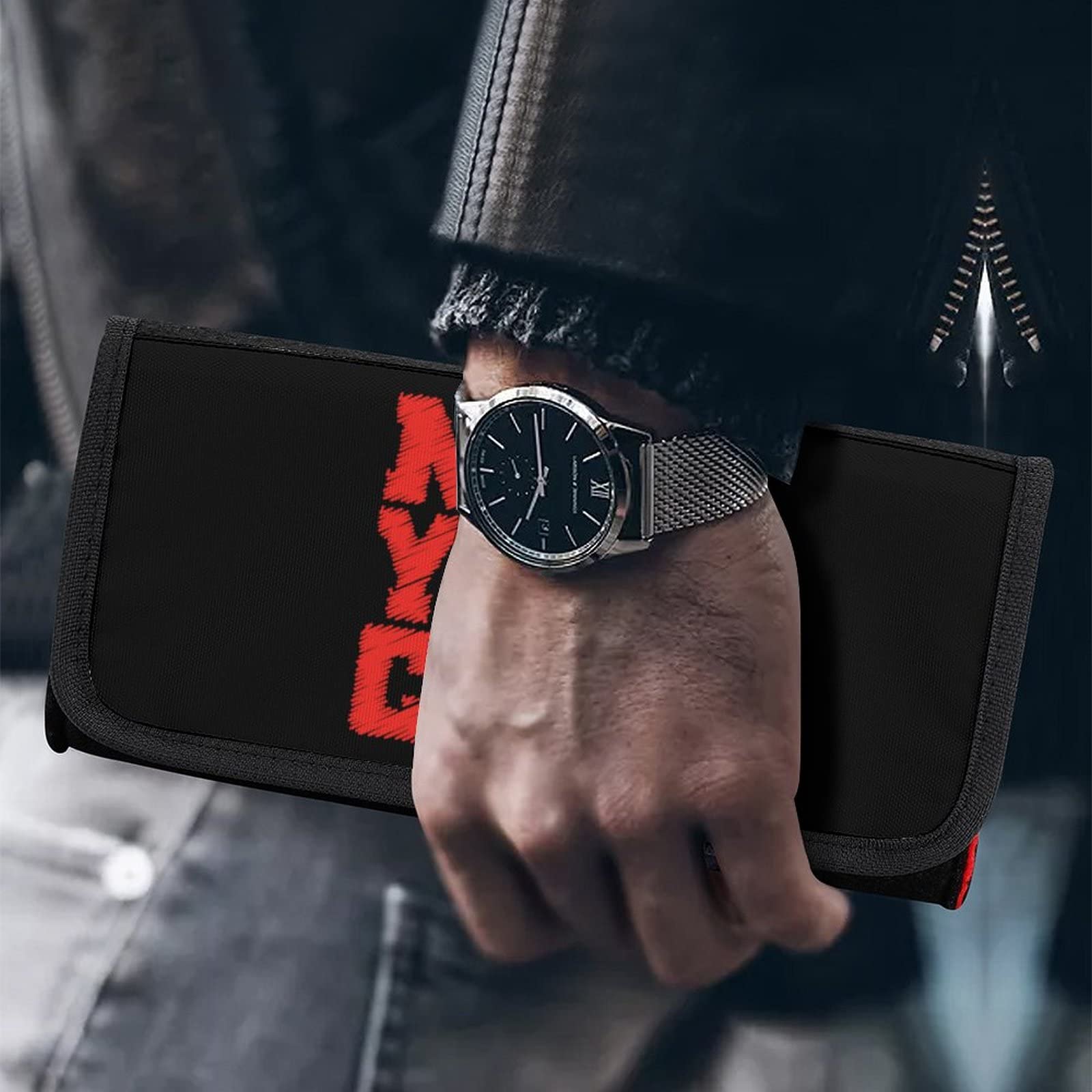 New York City Carrying Bag Compatible with Switch Protective Case Slim Felt Pouch with 5 Game Cartridges Holders