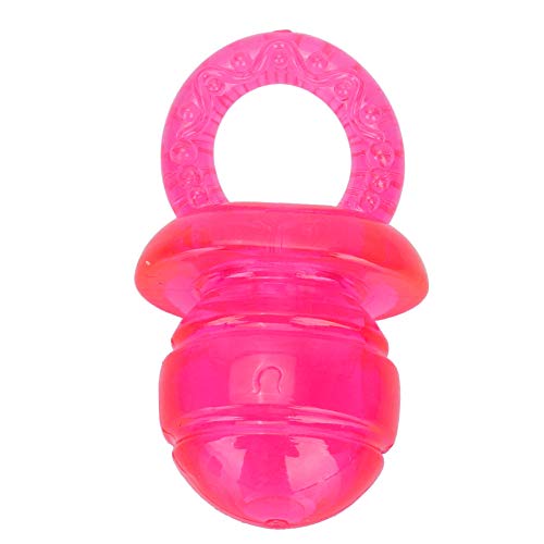 ZJchao Pet Dog Chew Toy, Latex Dog Toys, 5 pcs Set Pacifier Shaped Pet Dogs Teether Teething Sounding Interactive Chew Toy, Interactive Dental Care Toy for Medium Large Dogs (Red)