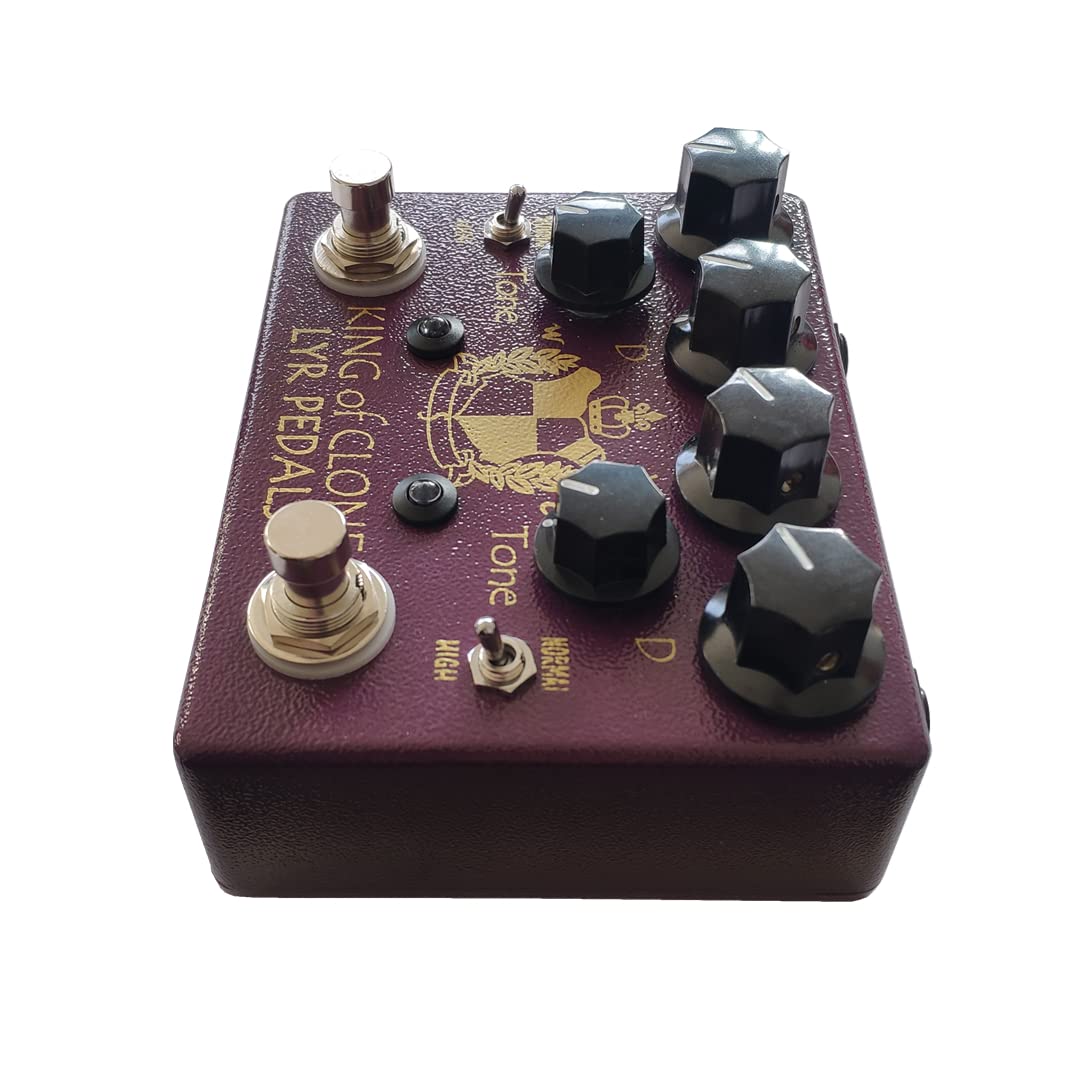 LYR Pedal,Guitar OVERDRIVE effect pedal, king of tone, classic upgrade guitar pedal, purple, true bypass(SV4)