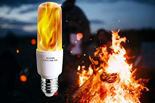 HoogaLife LED Flame Effect Light Bulbs - E26 LED Bulb with Gravity Sensor Flame Night Bulb for Holiday Gifts Home Hotel Bar Party Decoration (2 Pack)