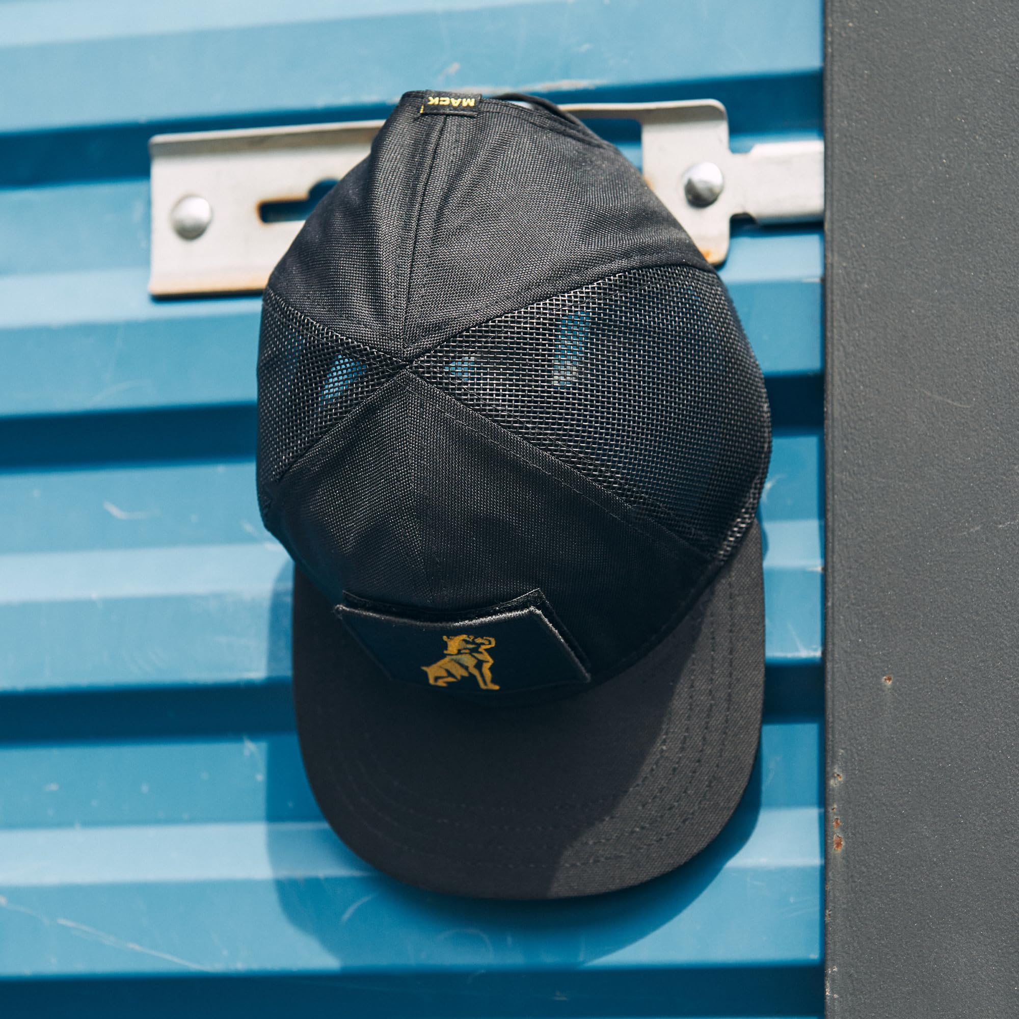 MACK Tactical Cap, Black, Removable Bulldog Patch, Adjustable Velcro Back