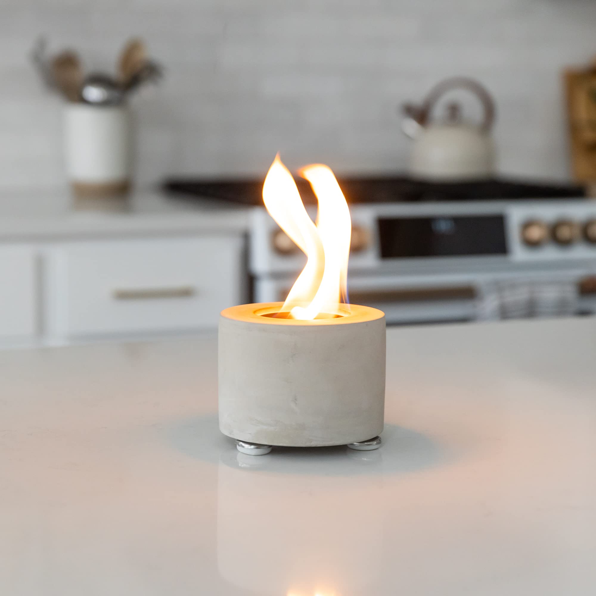 Napoli Tabletop Fire Pit. Indoor Fire Pit and Balcony Decor. 5" Table Top Fire Pit Bowl, Rubbing Alcohol Fueled Concrete Firepit. Mini Fire Pit, Tabletop Fireplace, Smores Maker, Portable Fire Bowls …