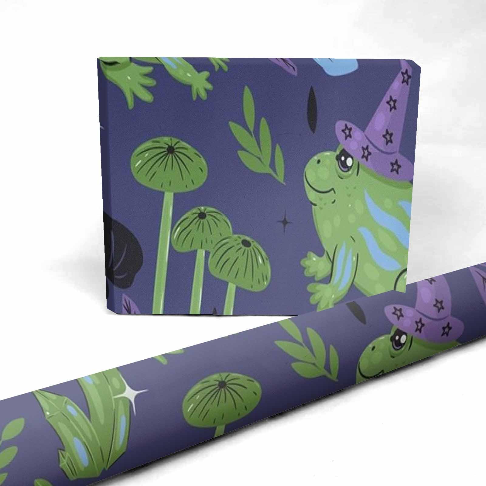 InterestPrint Magic Toads In Hats Gift Wrapping Paper Unique Design for Christmas Birthdays and Party 2 Pieces