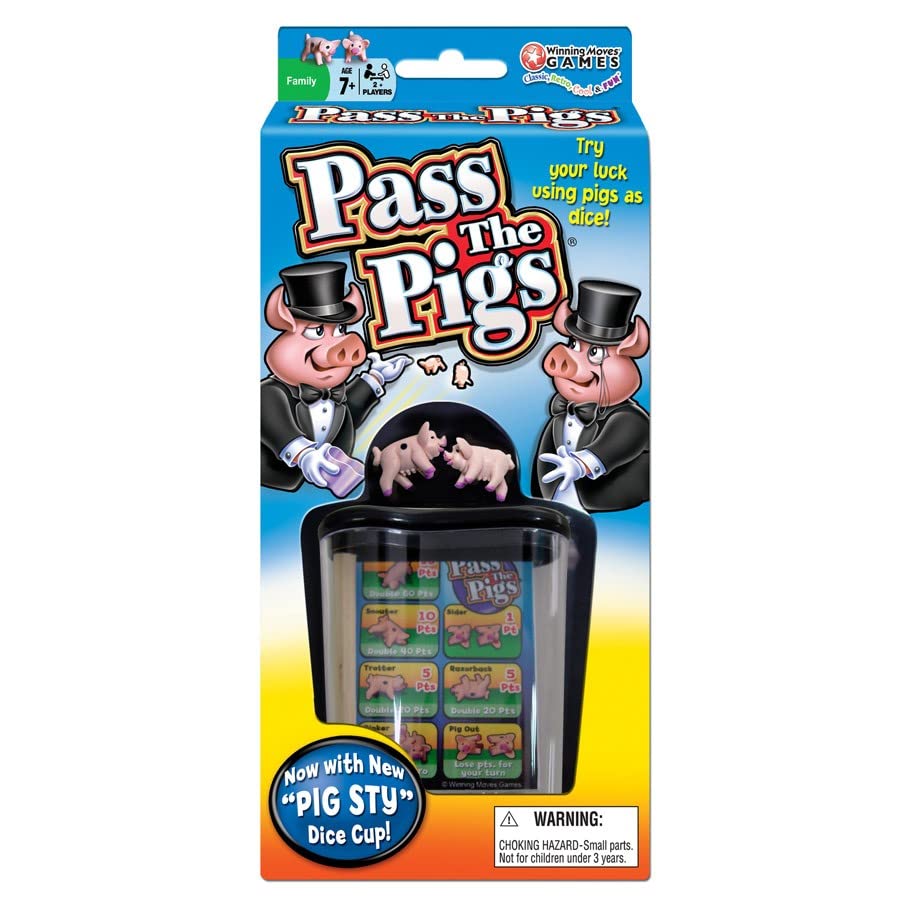 Pass The Pigs Roll Dice Game Bundle with Mr Dice Drawstring Bag