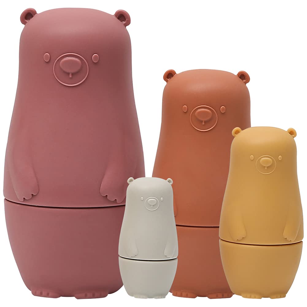 Molovefou Silicone Nesting Dolls Montessori Educational Toy Russian Nesting Dolls for Children Stacking Nesting Doll Toys Set for Toddlers