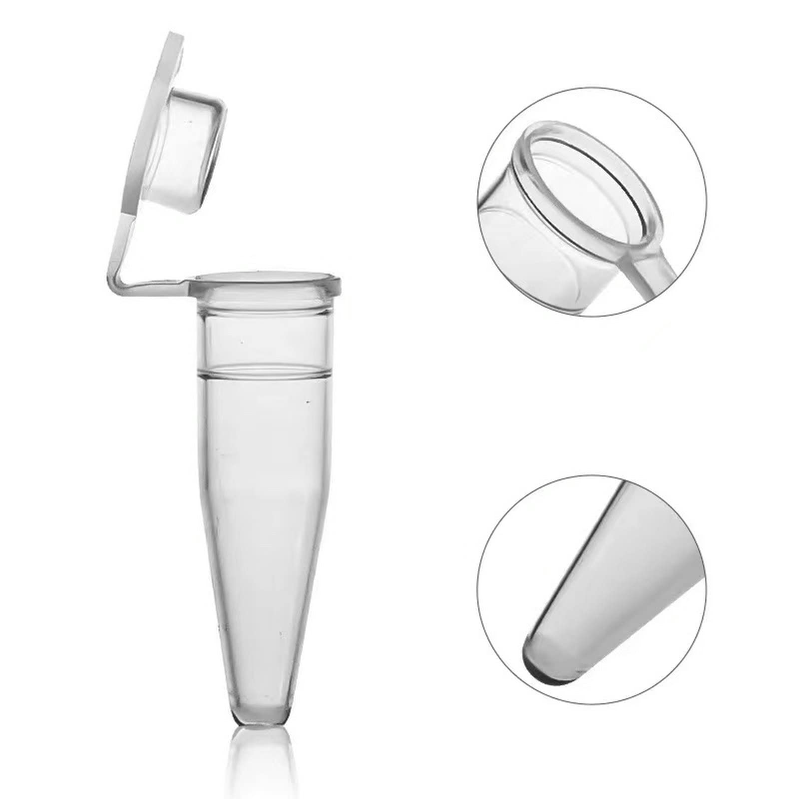 PCR Tubes - 0.2ml PCR Tube with Flat Caps, Ultra Thin Wall, DNase/RNase Free,Pack of 1000