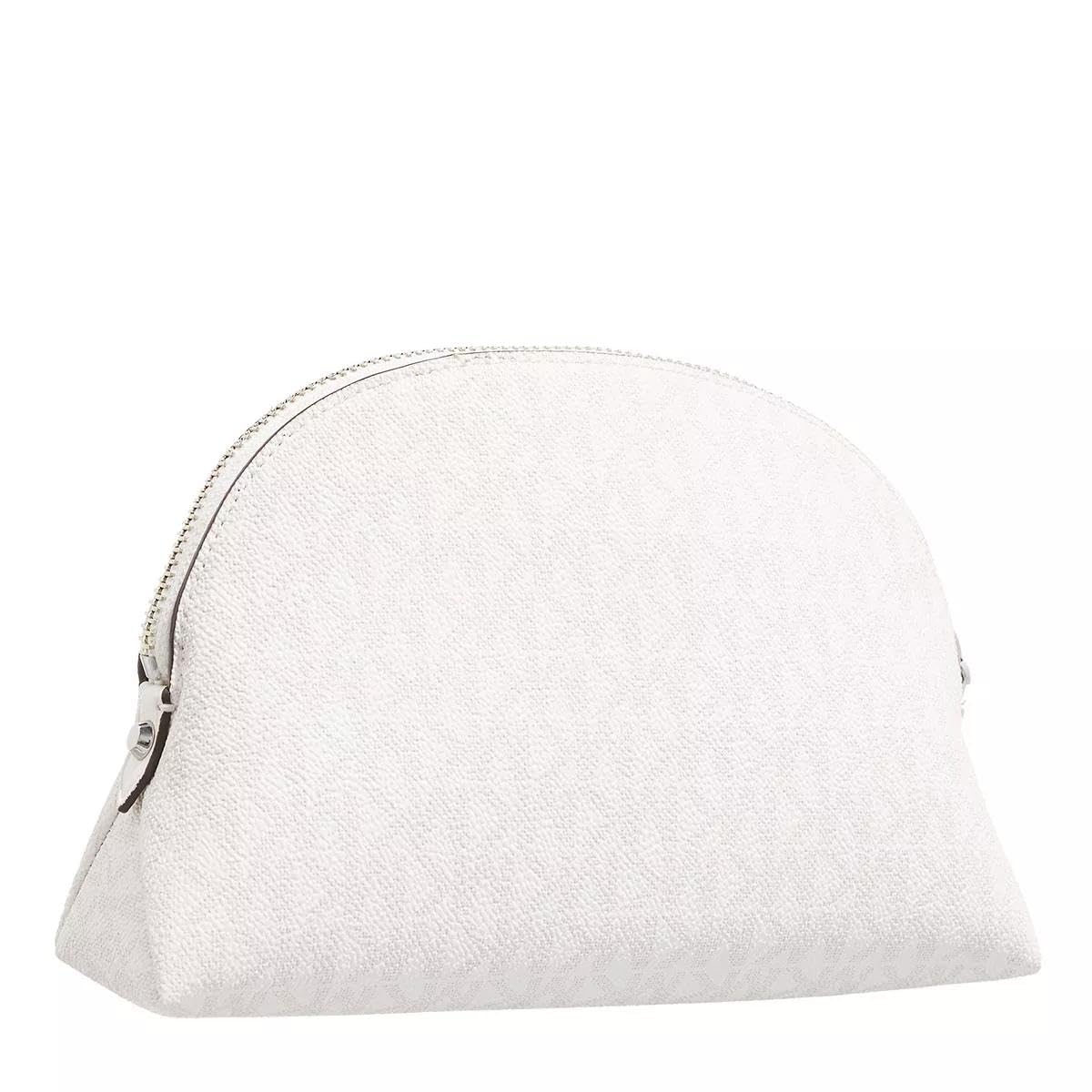 Michael Kors Heritage Womens Large Logo Travel Leather Zip Pouch Bag (OPT/ALLUM)