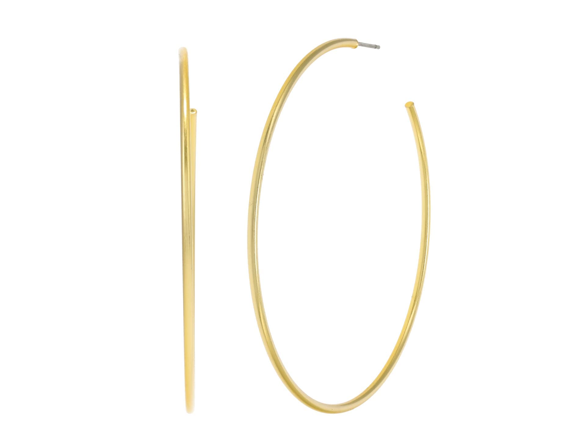 Madewell Oversized Hoop Earrings Vintage Gold 2 One Size