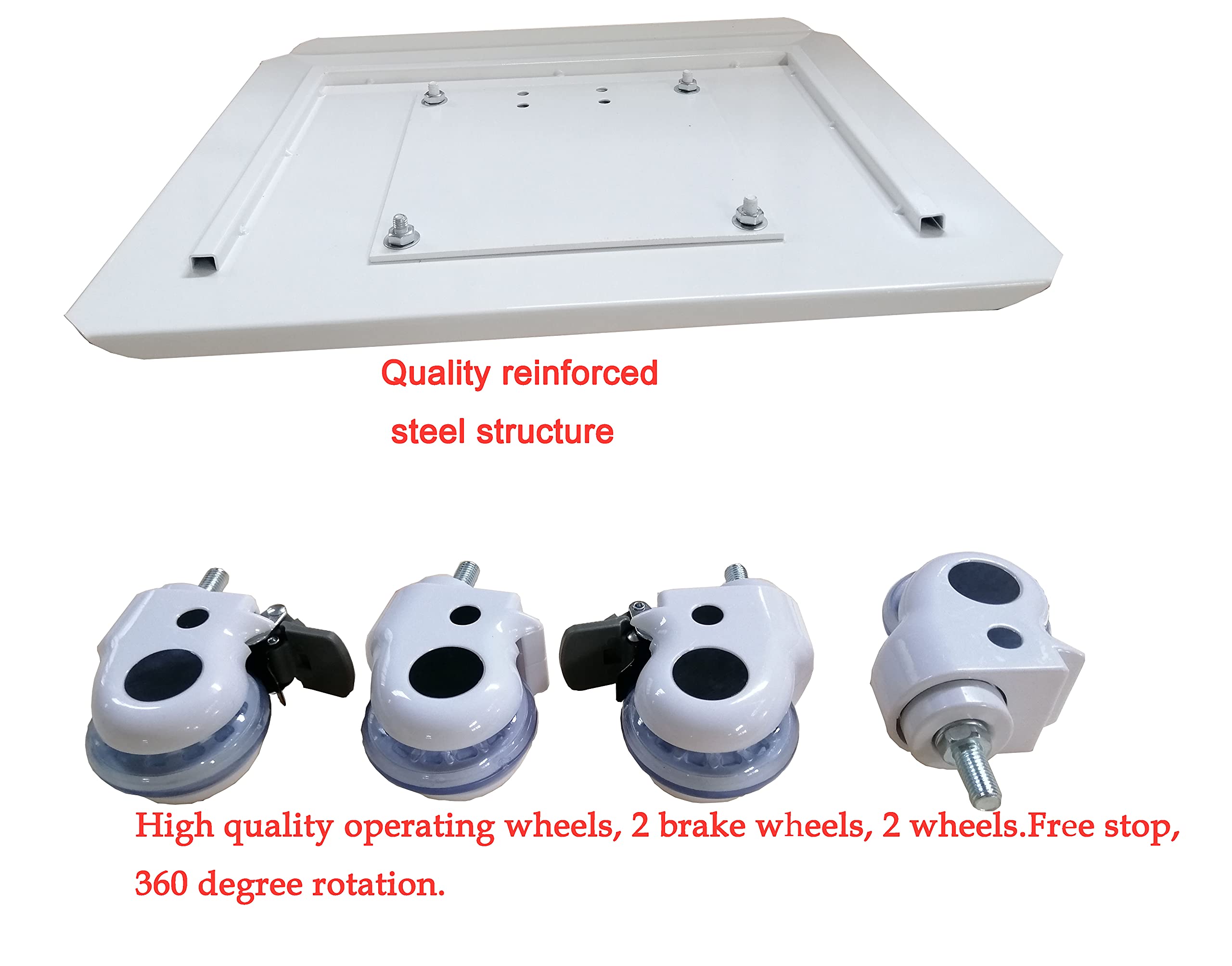 PreAsion Dentist Cart Multi-Function Mobile All High-Carbon Steel 3 Layers Trolley Weigh- Scale 40-70kg with Brake Wheels for Dental Hospital Nurse Emergency Lab