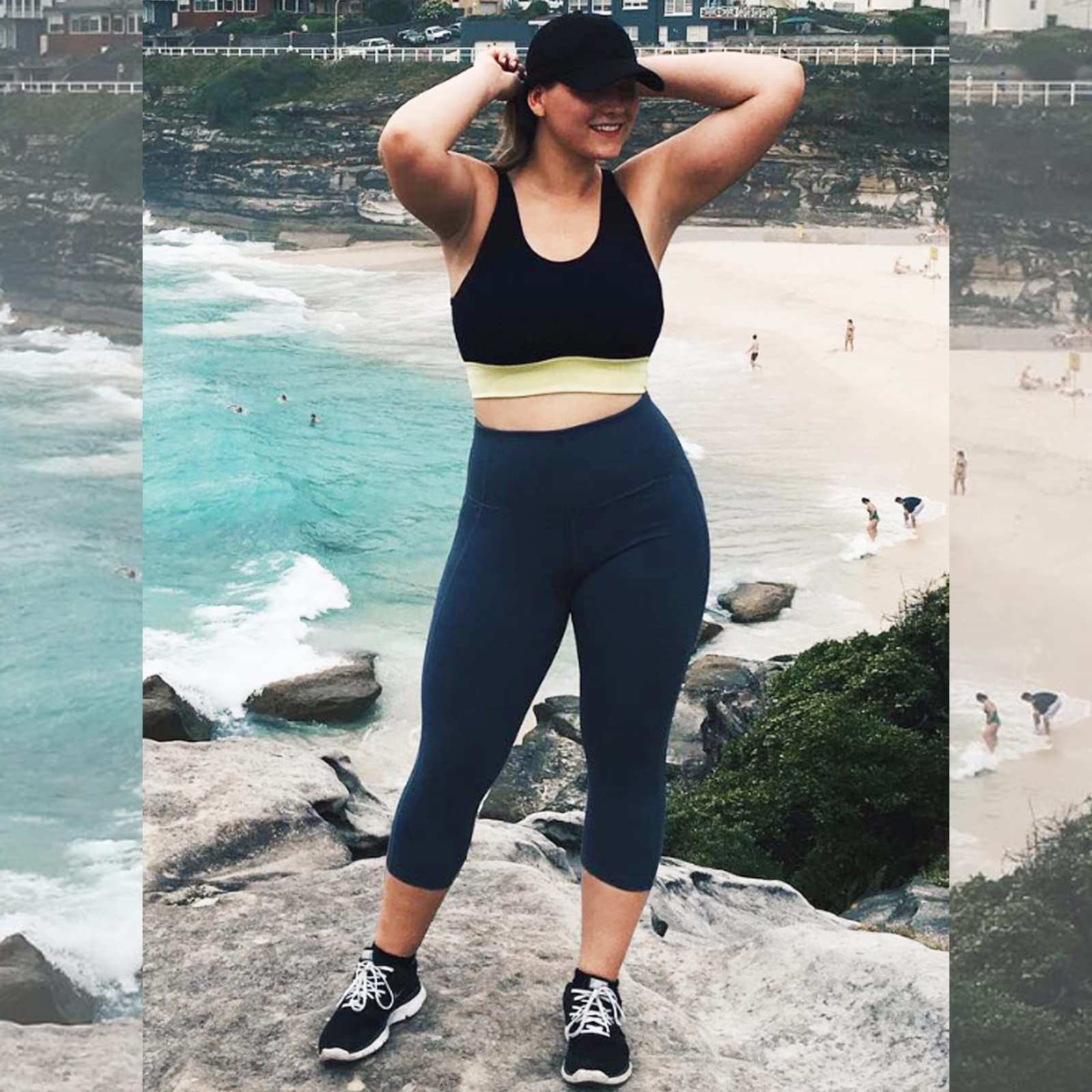 NEW YOUNG 3 Pack Plus Size Capri Leggings with Pockets for Women,High Waist Tummy Control Workout Yoga Leggings