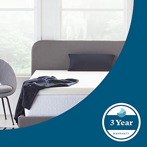 LUCID 2 Inch Traditional Foam Mattress Topper - Hypoallergenic - Ventilated - Conforming Support - Full