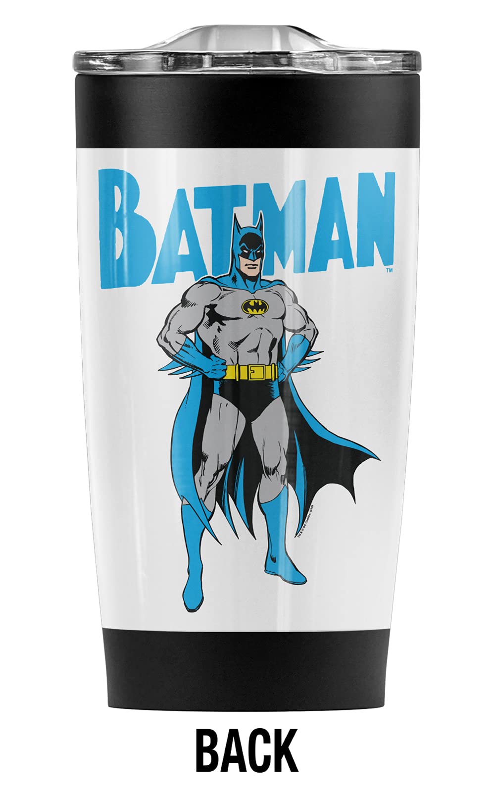 Logovision Batman Stance Stainless Steel Tumbler 20 oz Coffee Travel Mug/Cup, Vacuum Insulated & Double Wall with Leakproof Sliding Lid | Great for Hot Drinks and Cold Beverages