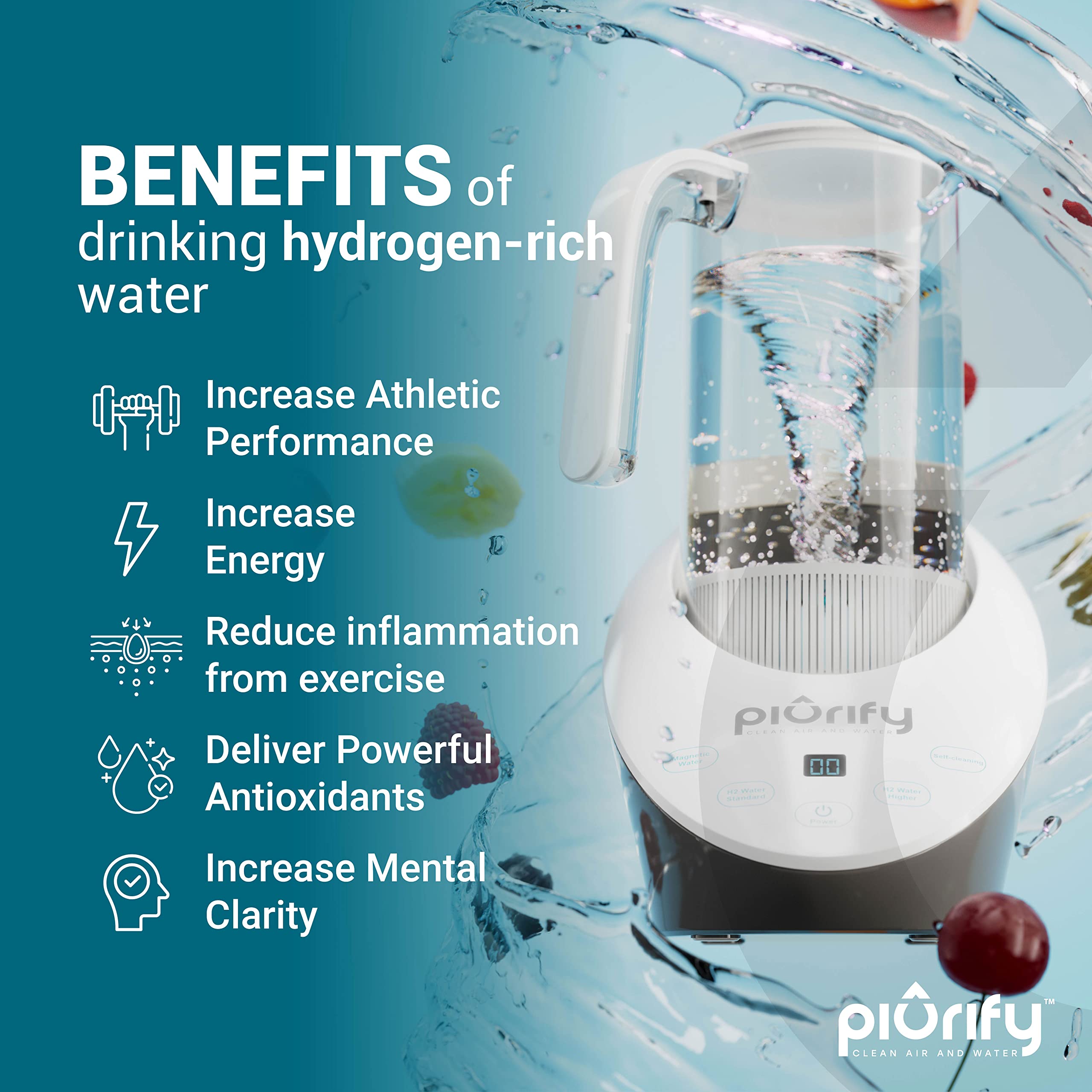 PIURIFY 3-Pack Calcium Sulfite Filter For Water Hydrogen Infuser