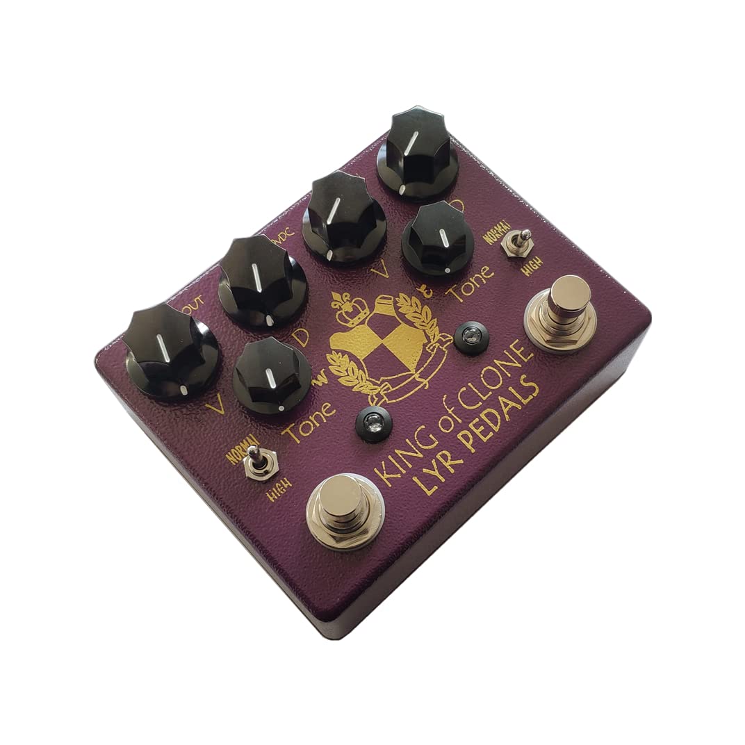 LYR Pedal,Guitar OVERDRIVE effect pedal, king of tone, classic upgrade guitar pedal, purple, true bypass(SV4)