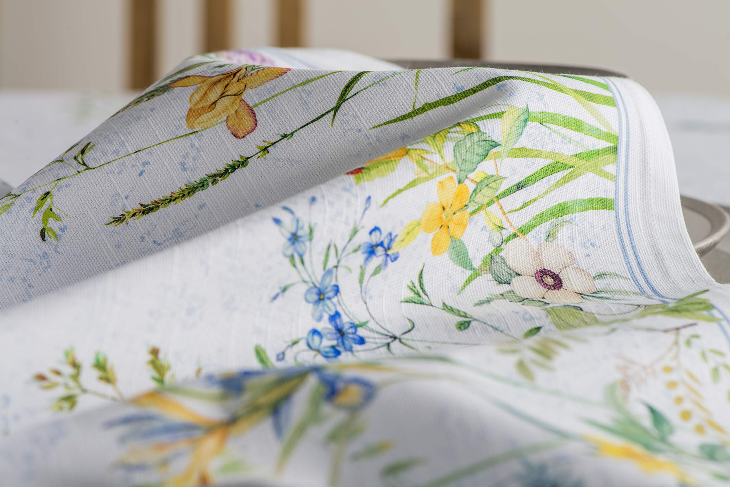 Maison d' Hermine Napkin 100% Cotton 20Inch x 20Inch Set of 4 Decorative Washable Cloth Napkins Table Napkin, Dining, Kitchen, Parties & Camping, Fleurs De Mai - Spring/Summer