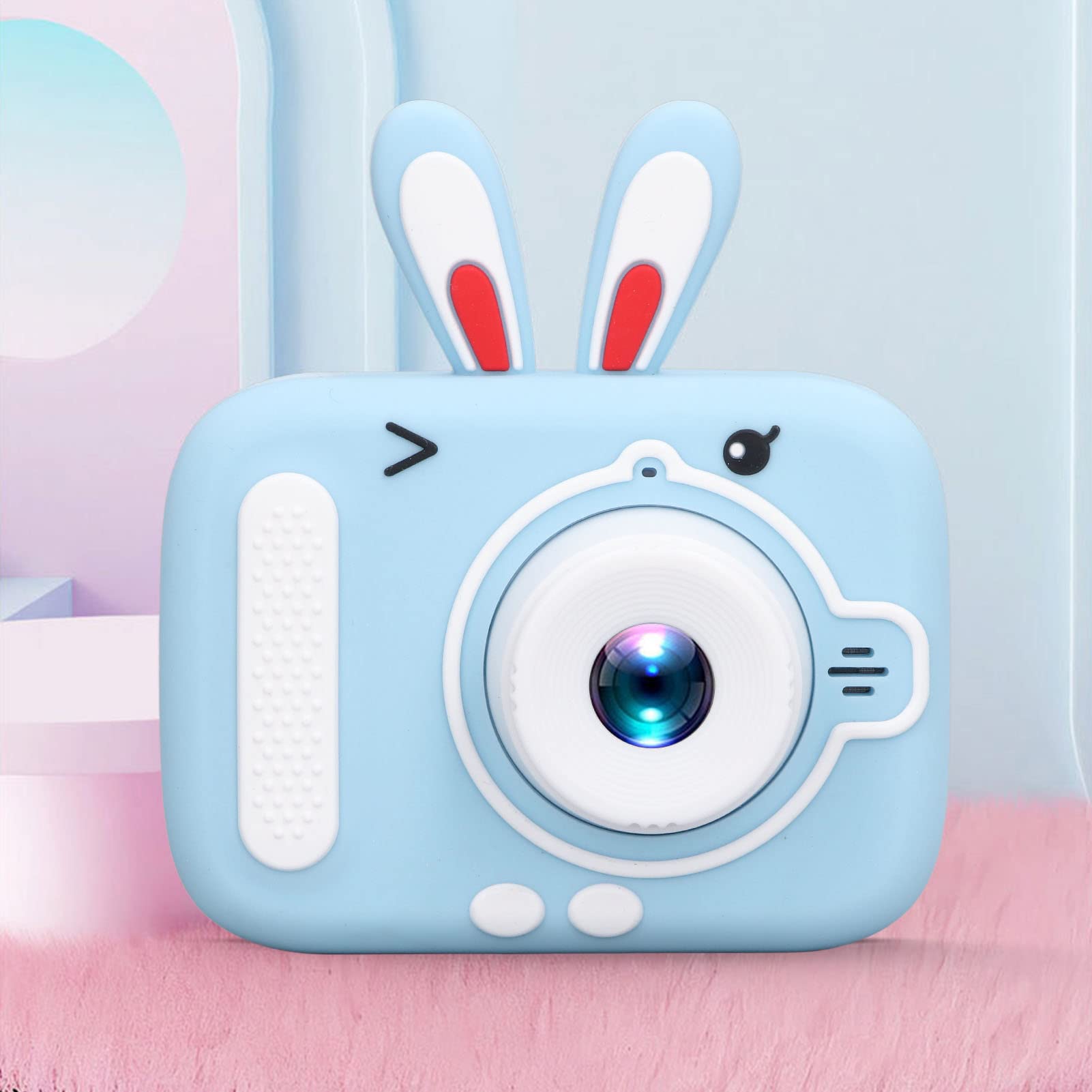 Kids Camera, Silicone Cover Kids Camera Toy Rich Effects 2.0 Inch Color Display 1080P for Daily Life (Blue)