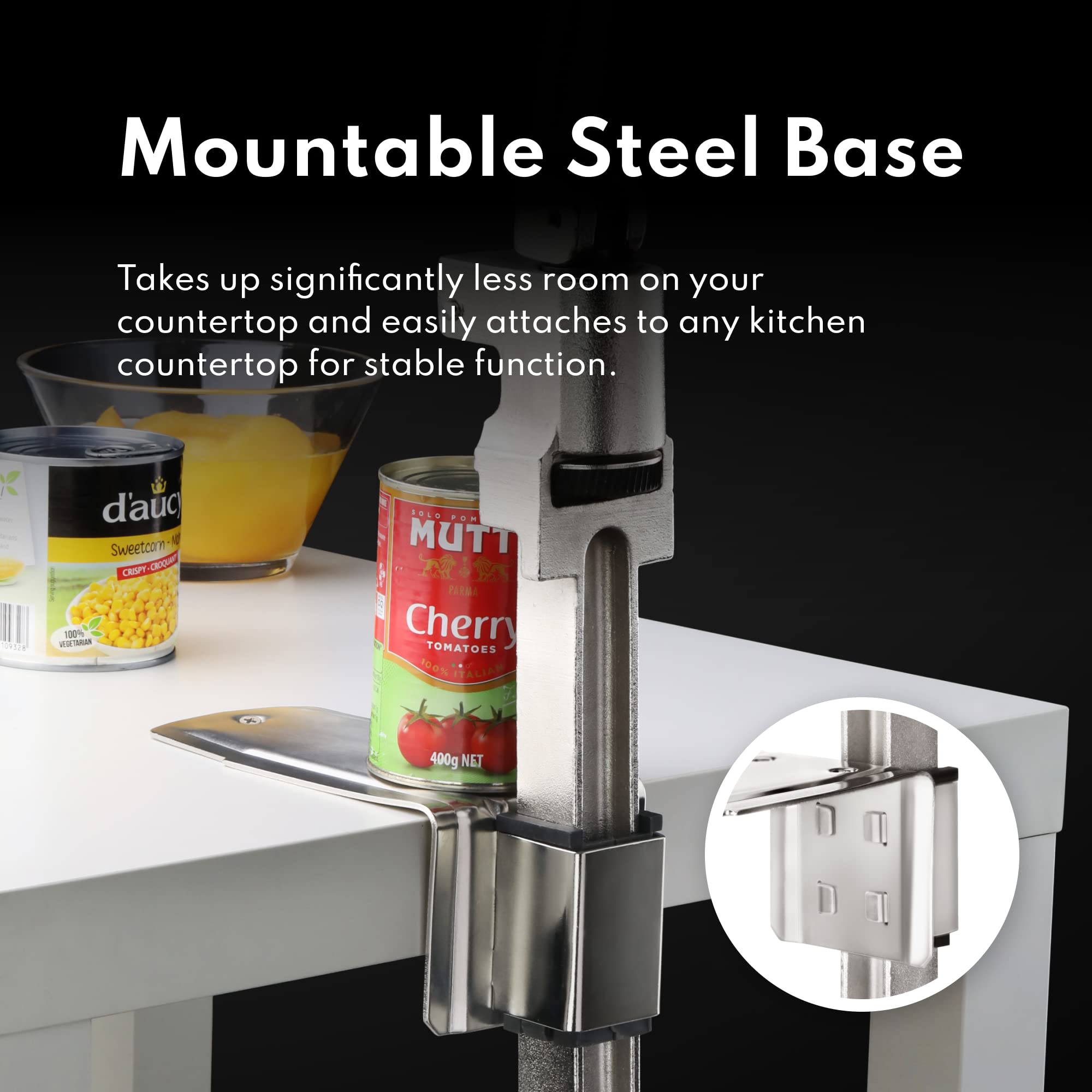 New Star Foodservice 7006841#1 Manual Table Can Opener with Plated Steel Base For Cans Up to 11β Tall