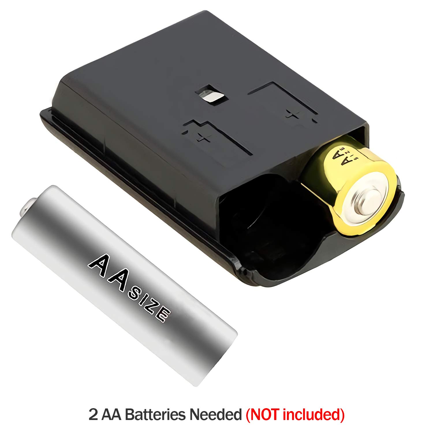 HQMaster 10 Pack Black Battery Cover Shell Case for Xbox 360 Wireless Controller