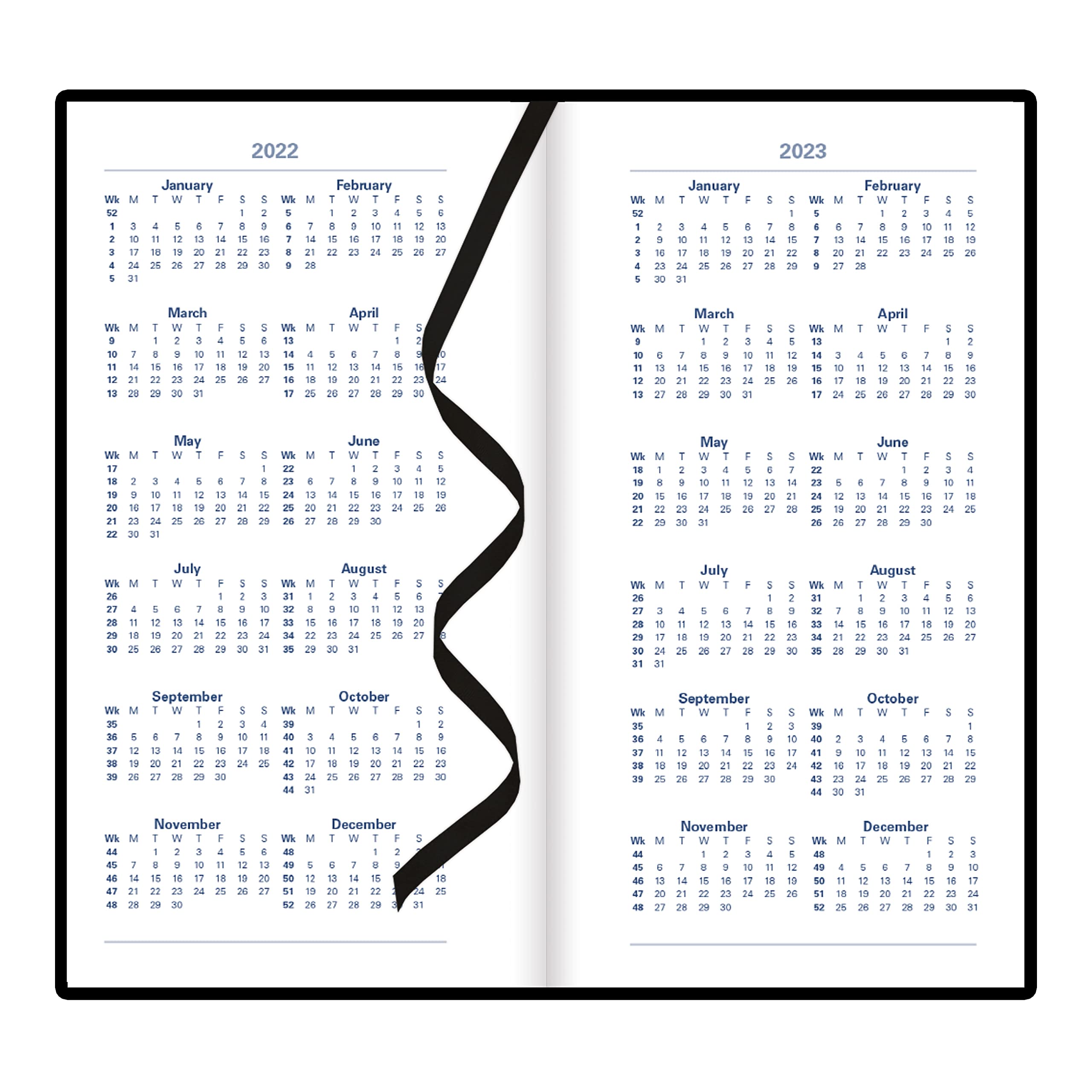 LETTS Classic Daily Planner, 12 Months, January to December, 2022, Day Per Page, 4.25" x 2.75", Black (C12EBK-22)