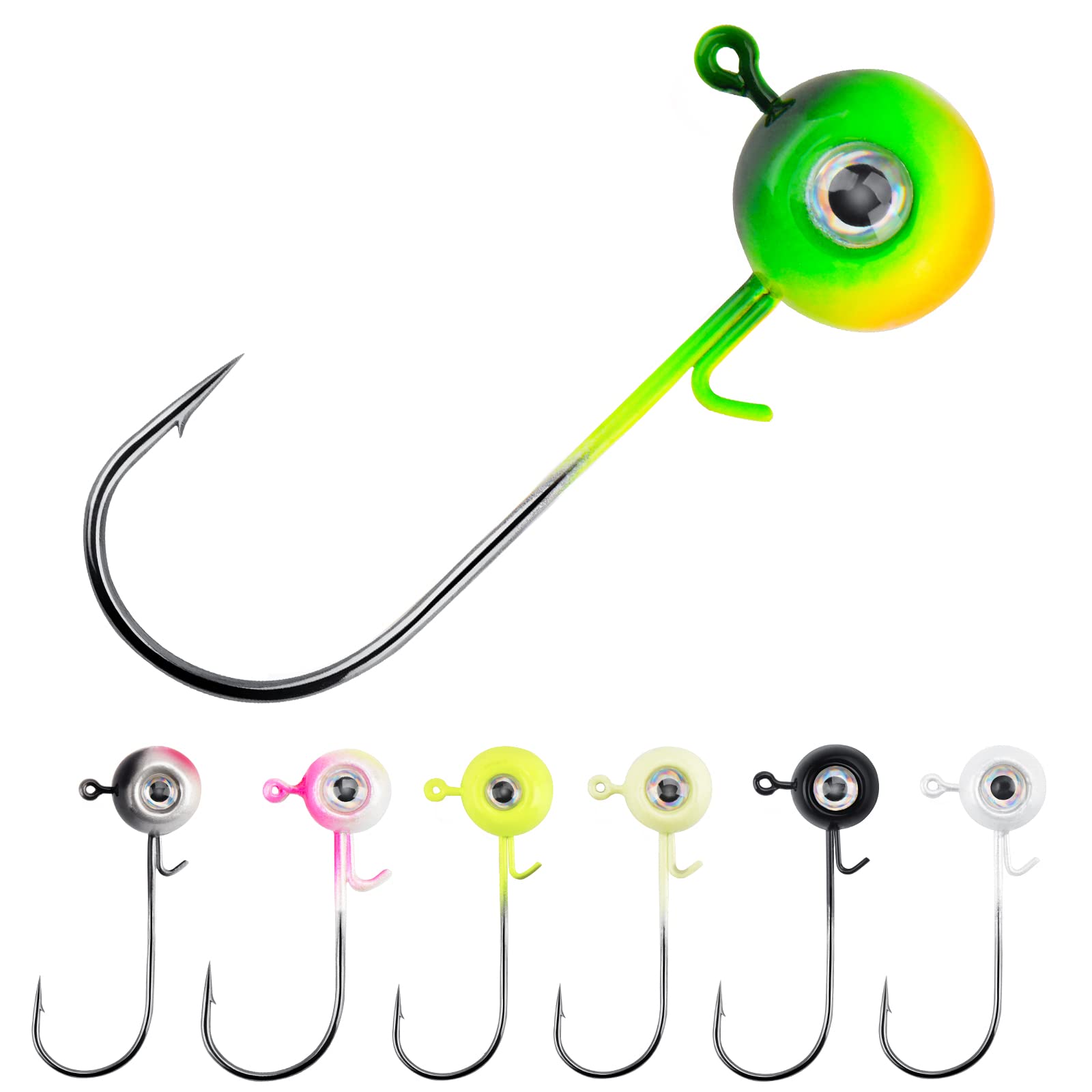 MadBite WideEye 28 Pack Pill Shaped Jig Kits, 1/8 oz