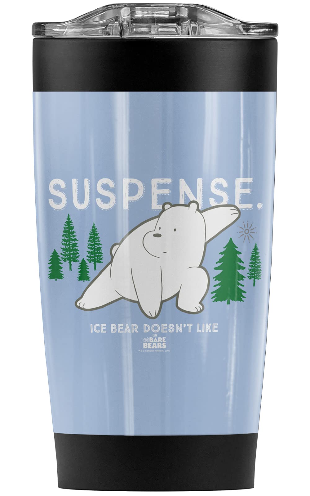 Logovision We Bare Bears Suspense Stainless Steel Tumbler 20 oz Coffee Travel Mug/Cup, Vacuum Insulated & Double Wall with Leakproof Sliding Lid | Great for Hot Drinks and Cold Beverages