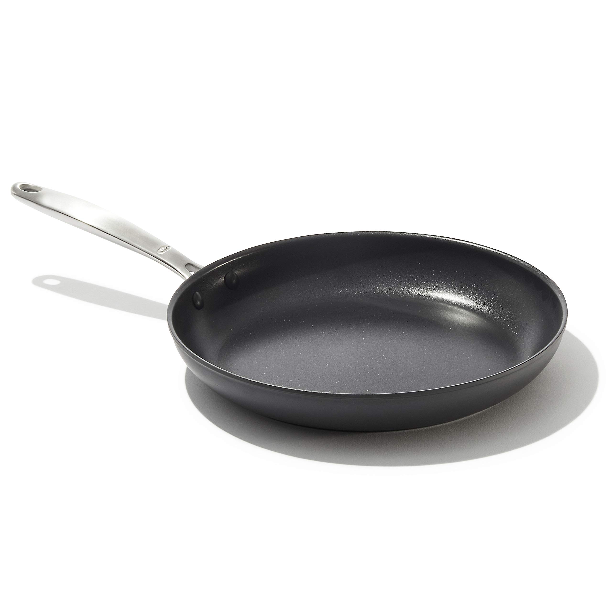 OXO Black Good Grips Non-Stick Frying Pan Set, 8" and 10" & Non-Stick Pro Dishwasher safe 12" Open Frypan