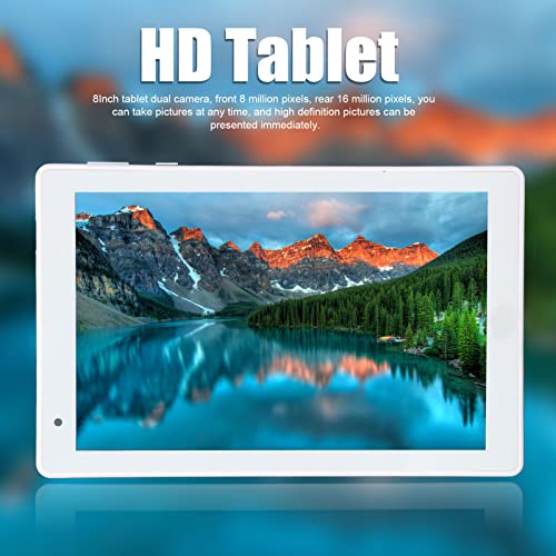 Qiilu 8Inch Tablet 4Gb 64Gb Ram Dual Sim Dual Tablets Standby 8000Mah Battery 1920X1080 Dual Camera Mtk6592 Processor WiFi Tablet 10to240V Black (Blue)