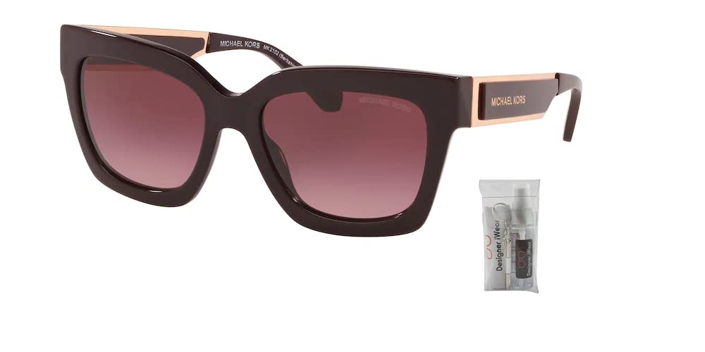 Michael Kors Bershires MK2102 33448H 54MM Cordovan/Cordovan Gradient Square Sunglasses for Women+ BUNDLE with Designer iWear Eyewear Kit