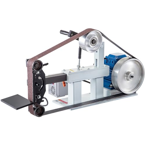 VEVOR 1500W 2HP Belt Sander Grinder, 2" x 82" Variable Speed Belt Grinder for Metalworking, 3-in-1 Belt Sander Polisher with 3 Grinding Moulds & Flat Platen Tool Rest for Knife Making