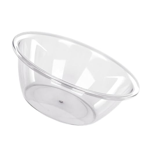Transparent Wash Basin, Thick PET Plastic, Sturdy Large Capacity, Multifunction, Round Clear Dish Tub for Home Kitchen Bathroom (Large)