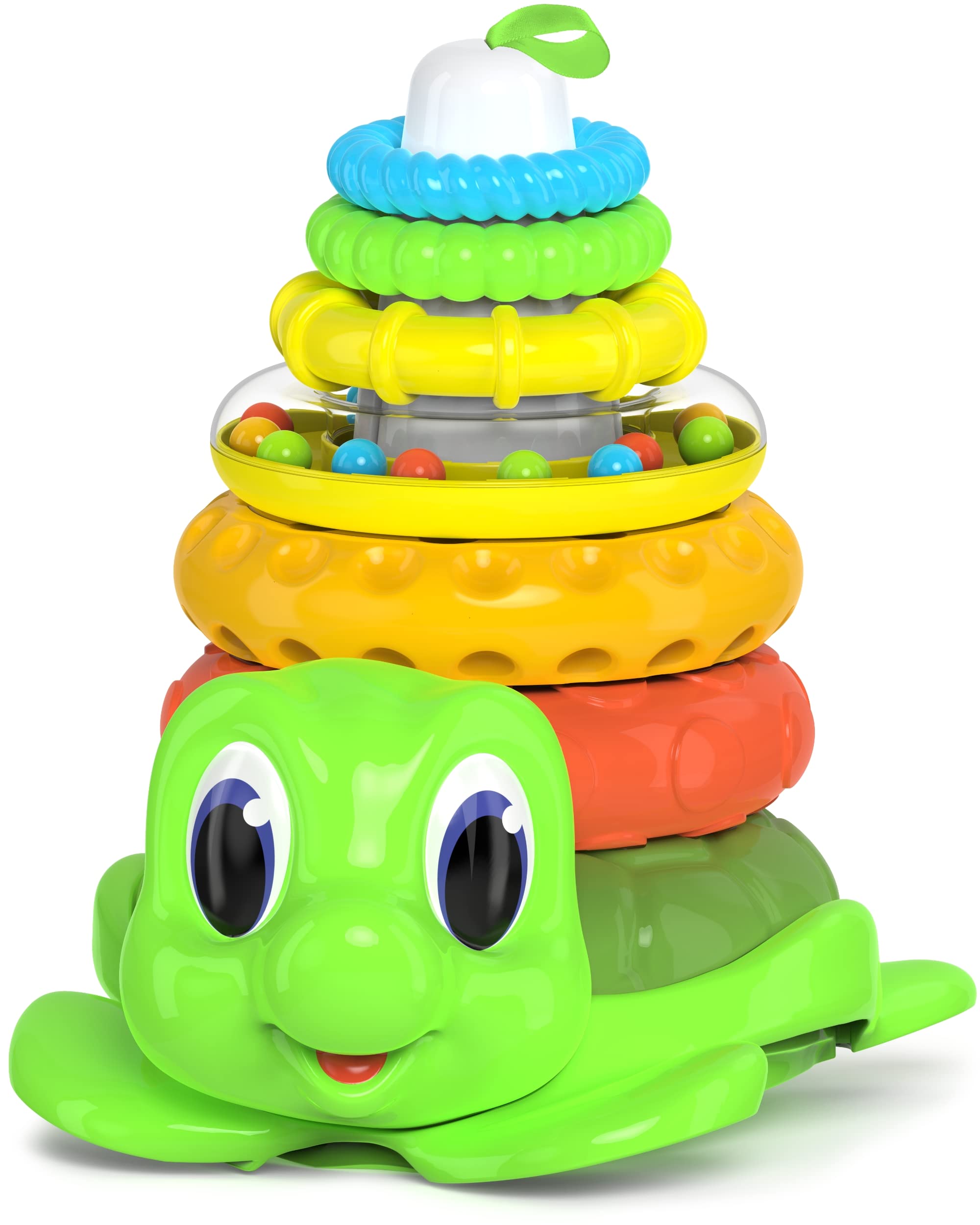 Move2Play, Turtle Ring Stacking Toy, Gift for 1 Year Old Boys & Girls, Baby Toys, 6 to 12 Months, Ages 0-6+, 9, 10, 18+ Months
