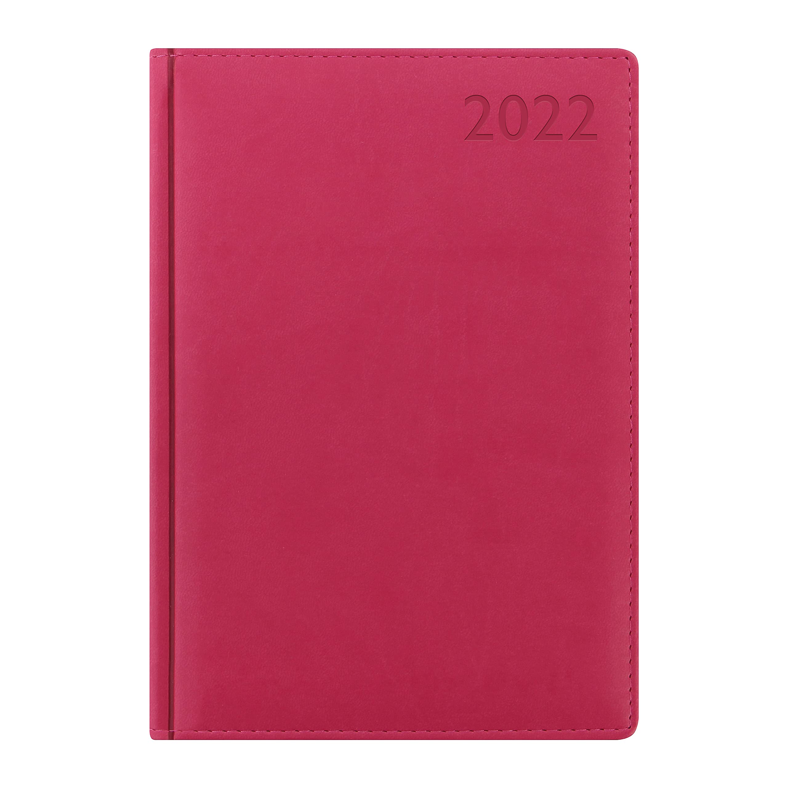 Letts of London,22-080449 Verona A5 Week to View 2022 Diary - Pink