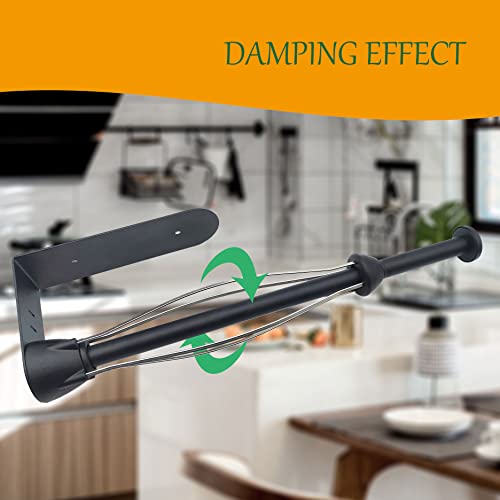 LamChyar Paper Towel Holder, Single Hand Operable Paper Towel Holder Under Cabinet or Wall Mount(with Damping Effect), Self-Adhesive or Drilled for Kitchen, Bathroom