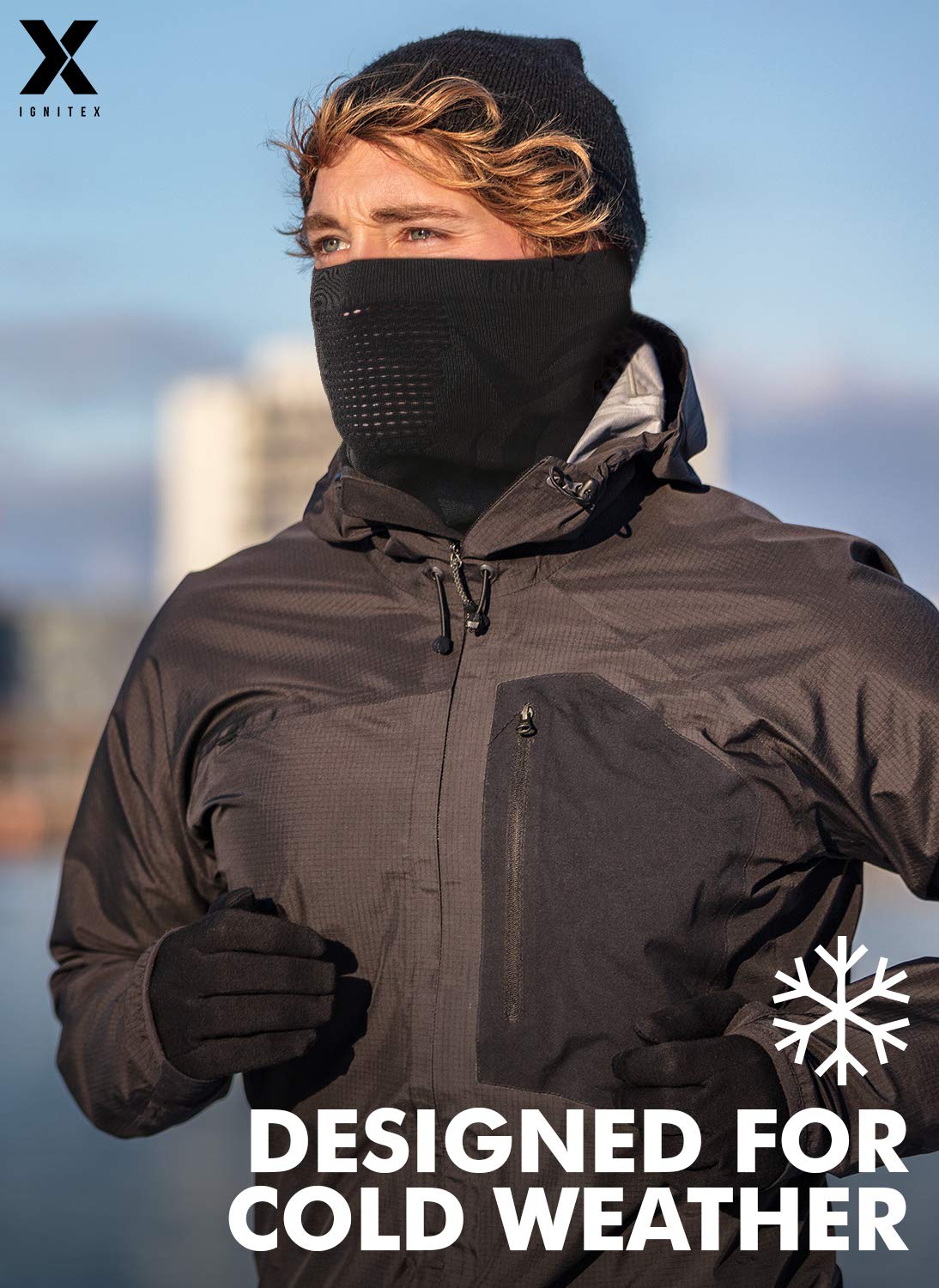 IGNITEX Ski Neck Gaiter, Winter Gaiter/Snowboarding Neck Warmer Gaiter, Breathable Ski Gator