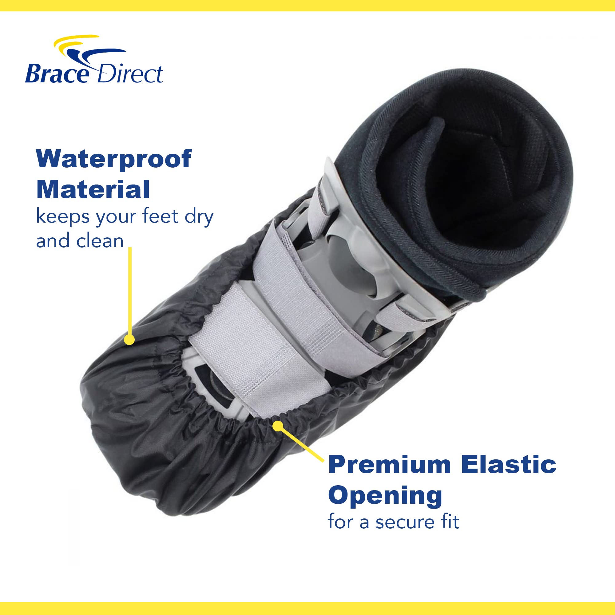 Rain Cover for Walking Boot & Recovery Shoes with High Elastic and Waterproof to Complete Protect; Stay Dry and Clean; Slip-Resistant by Brace Direct