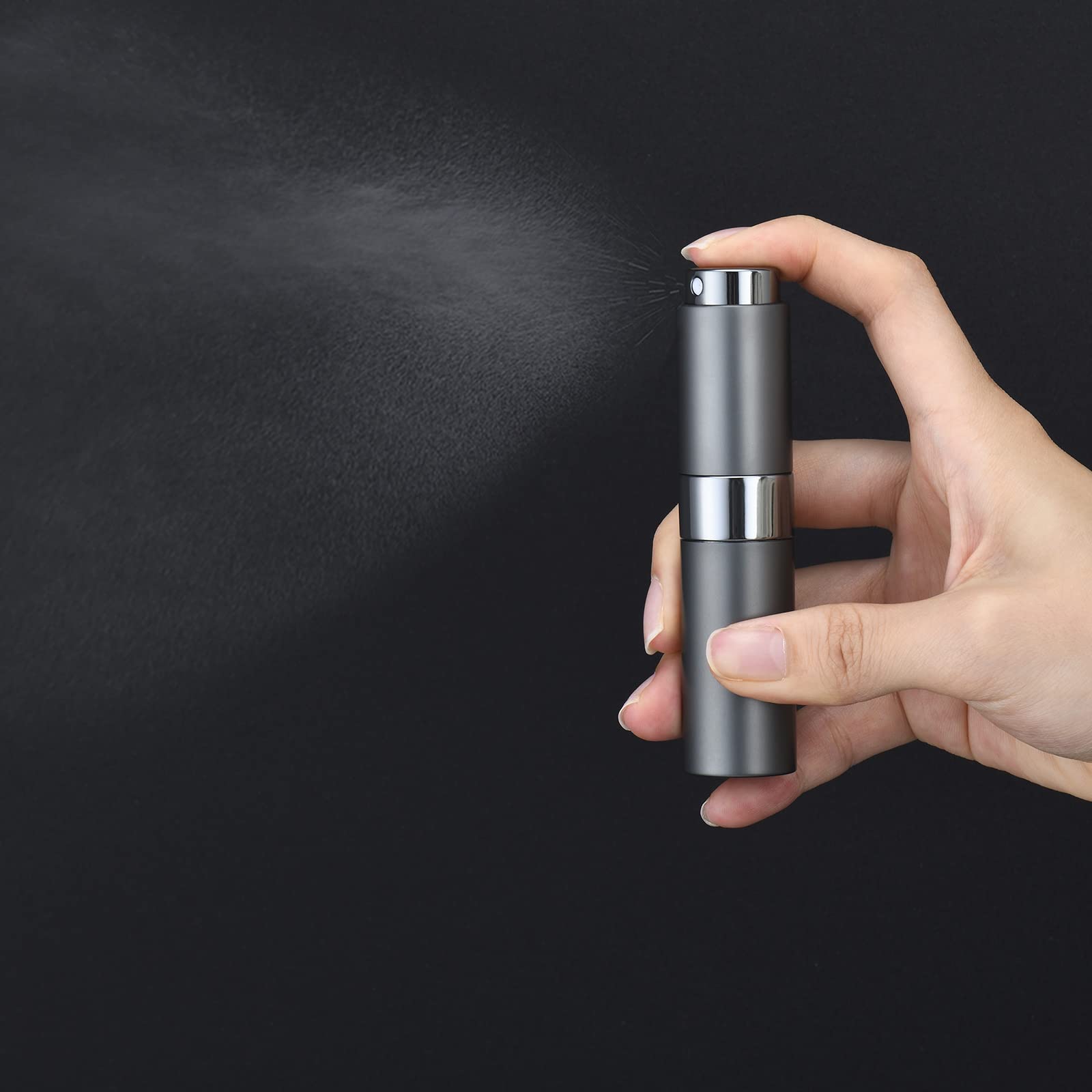 owlyee Perfume Atomizer (8ML) Travel Cologne Spray Bottle, Empty Sprayer Dispenser (Space Grey, 2PCS)…