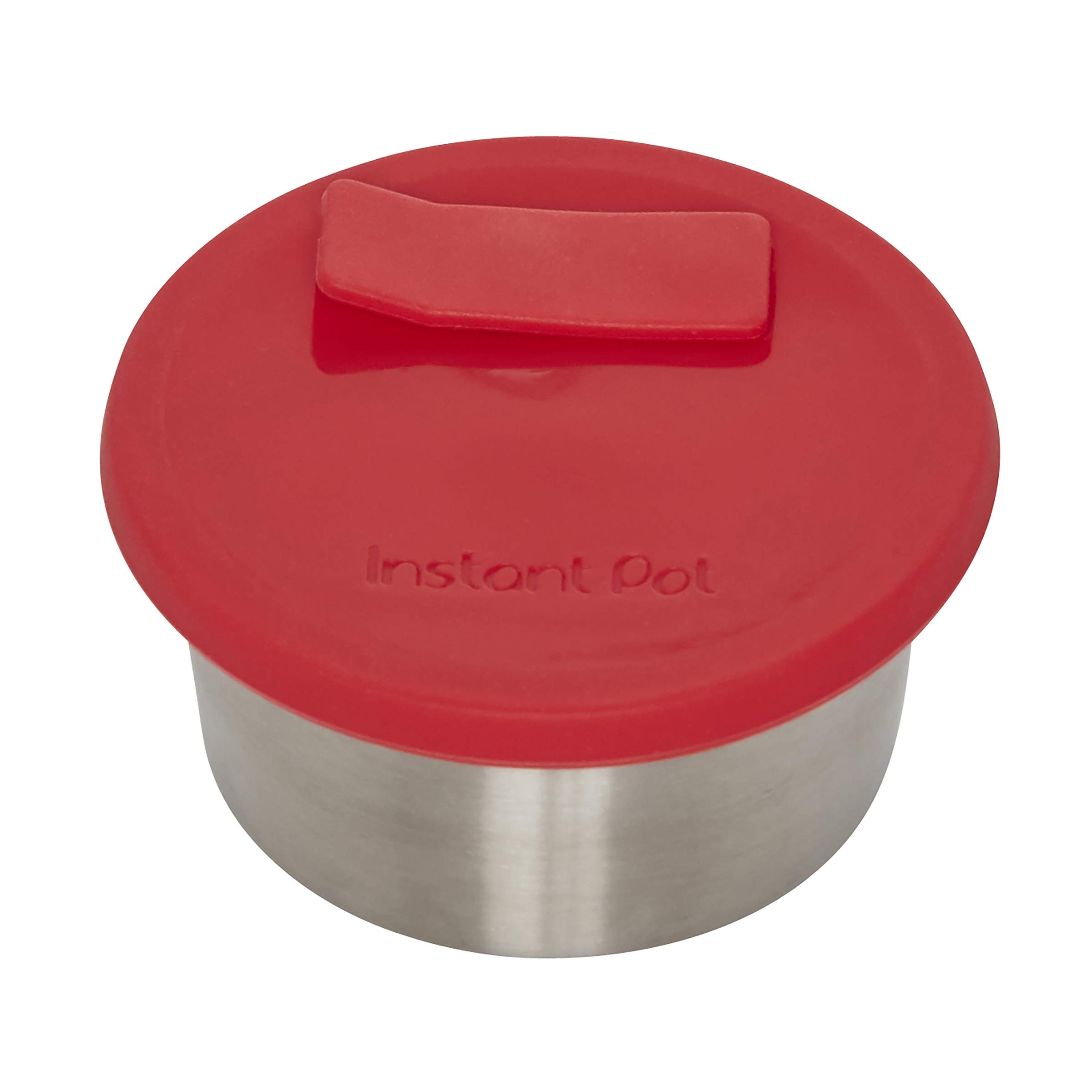 Instant Pot, Set of 3 Official Stainless Steel Baking Cups with Silicone Lids, Red
