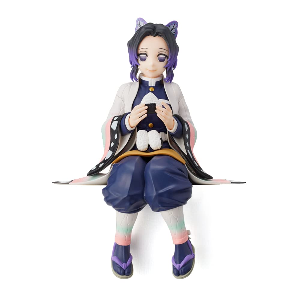 MHCYKJ Shinobu Figure Anime Devil Slayer Eating Rice Balls Sitting Pose Character Action Figure Desk Decor Collection Toy