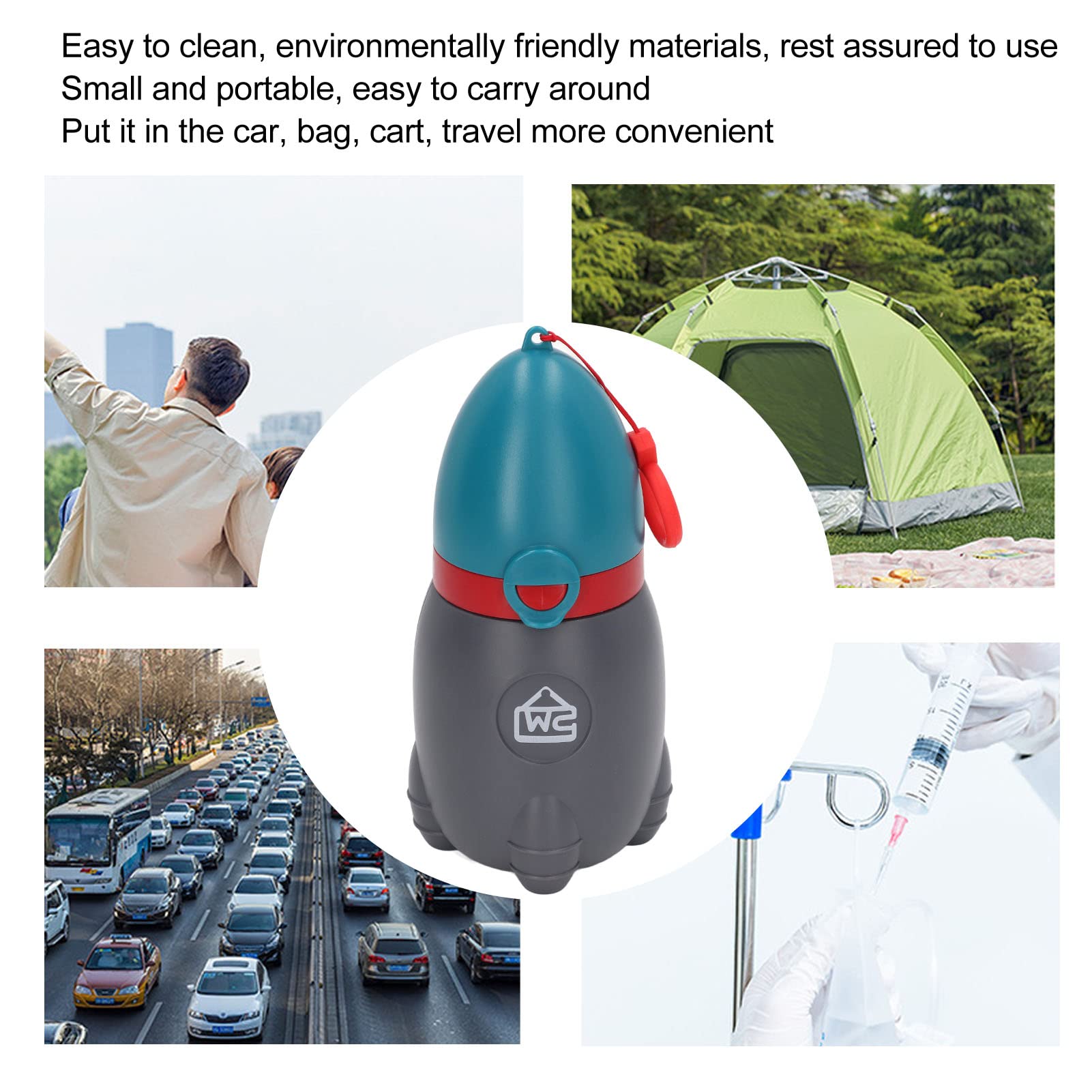 Pee Training Cup, Good Sealing Portable Easy to Clean Children's Urinal for Kids Home Car Travelling(Deep Sea Blue) Ruilet Training