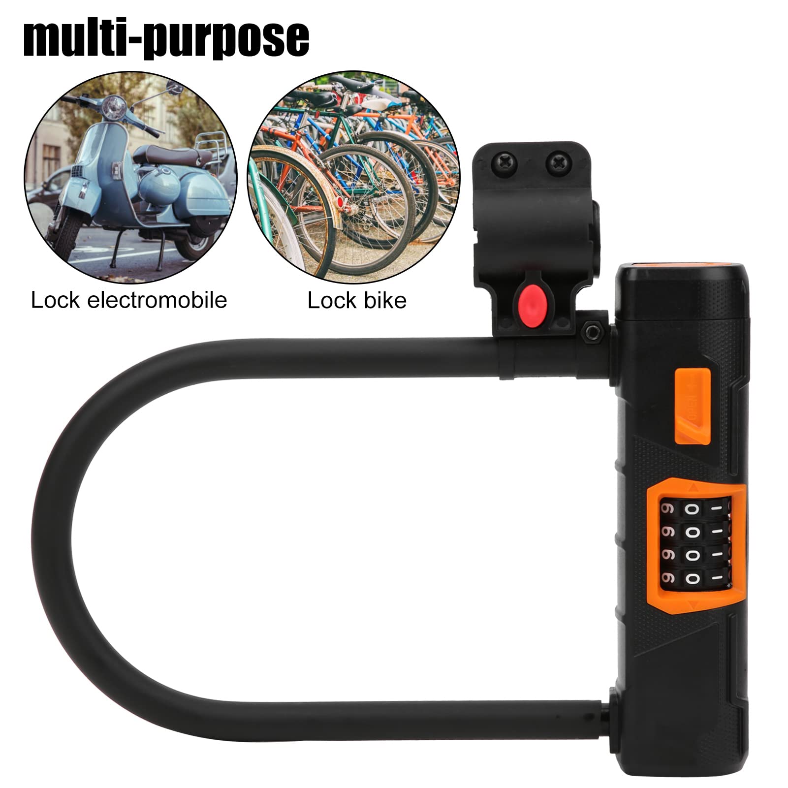 Miokycl Bike U Lock Bicycle Cycling Steel Anti‑Theft Bicycle Security Lock Cycling Safety Accessory