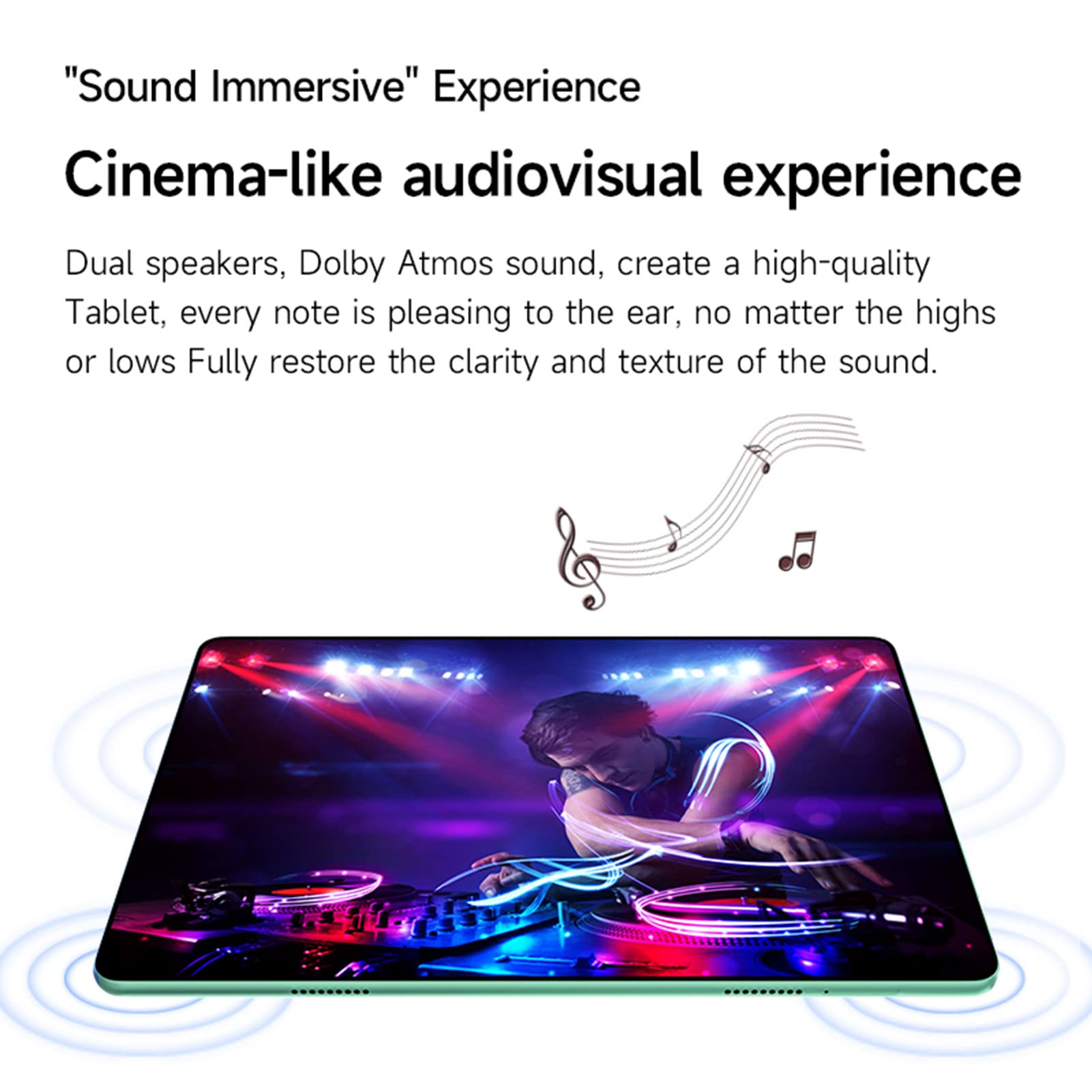 Qinlorgo Gaming Tablet, 10.1in Tablet 6GB RAM 128GB ROM Octa Core 100 to 240V for Travel (US Plug)