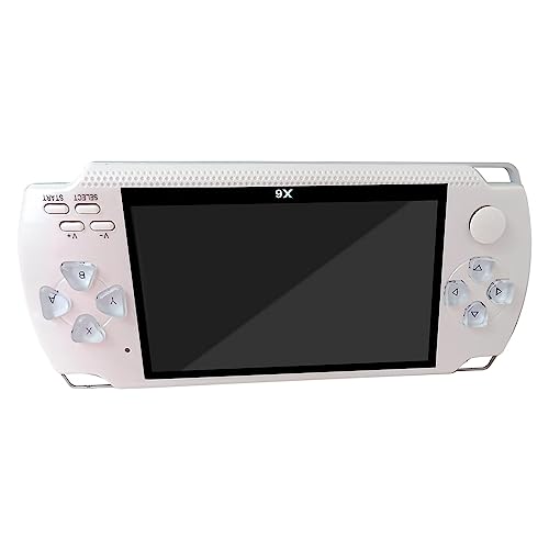Retro Classic Video Game Console Portable Mini Handheld 128Bit 8GB 4.3 Inch LCD Kids Game Player Built-in 10000 Games Consola(White), US Ship