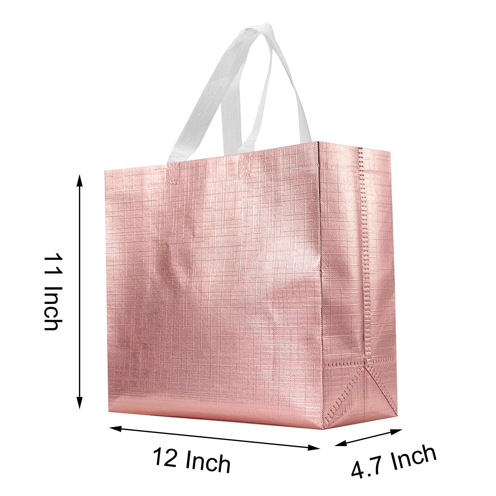 LOOKSGO 6 Pcs Gift Bags Glossy Reusable Gift bag for Party Wedding Birthday