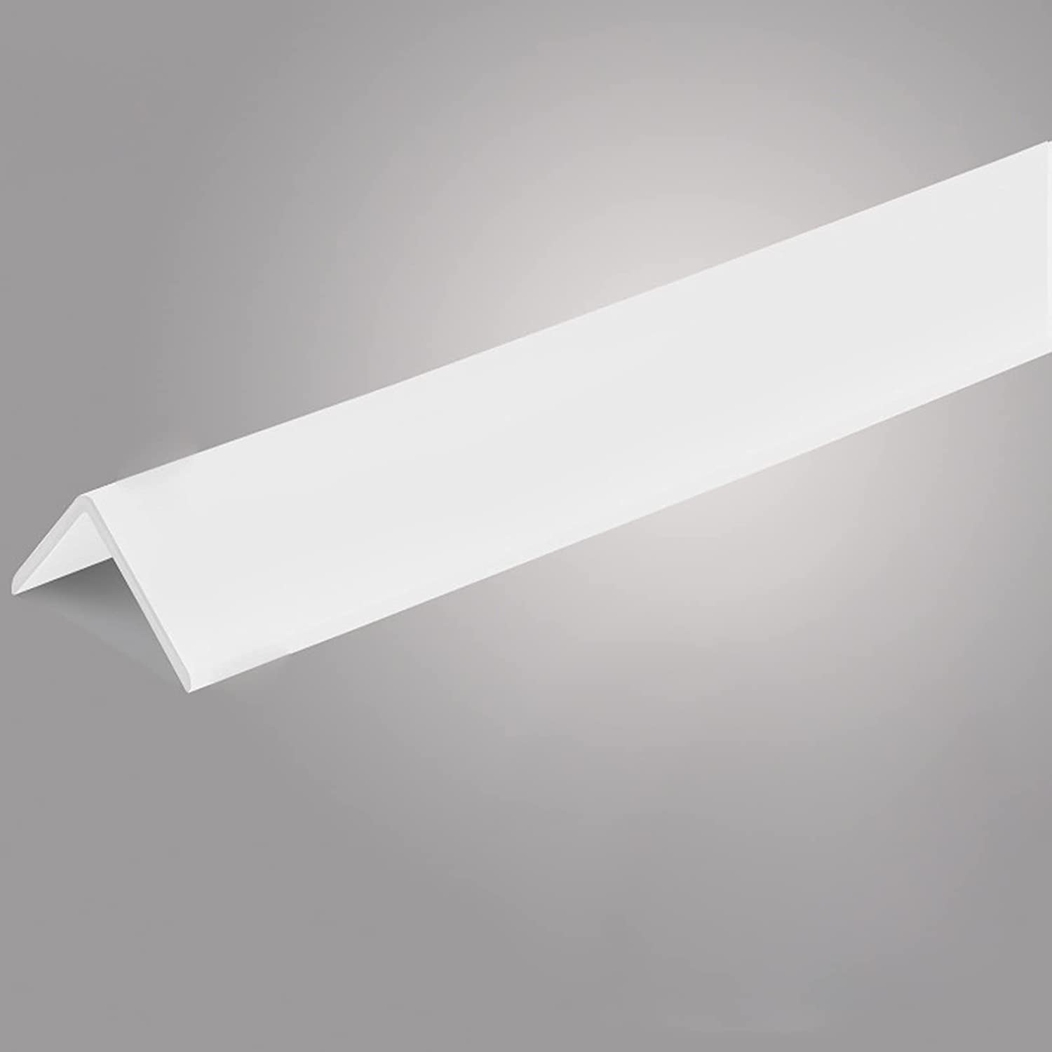 QAZW 3 Pack Smooth Surface Corner Anti-Collision Strip Kindergarten Edge Protection Strip Widen Corner Protection Soft Corner Protection PVC Corner Protection Strip-White||1M