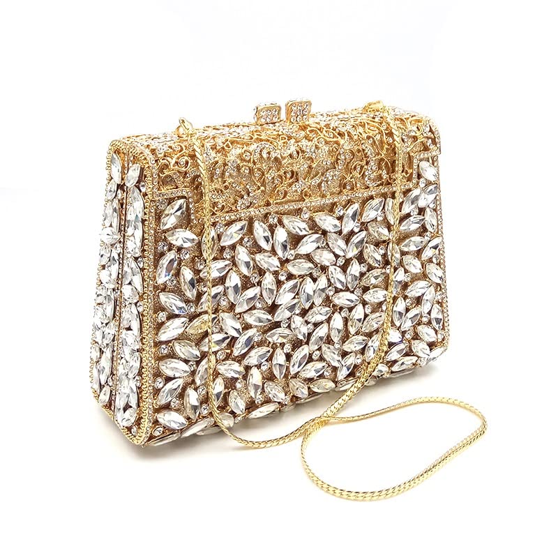 MJWDP Bridal Wedding Party Purse Women Evening Party Handbag Clutches Elegant Crystal Purses (Color : E, Size : 1)
